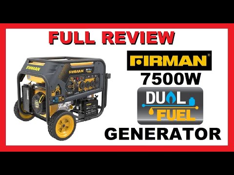 REVIEW - FIRMAN 7500 WATT DUAL FUEL PORTABLE GENERATOR - GAS PROPANE LPG Lowe's H07552 7500W 120/240