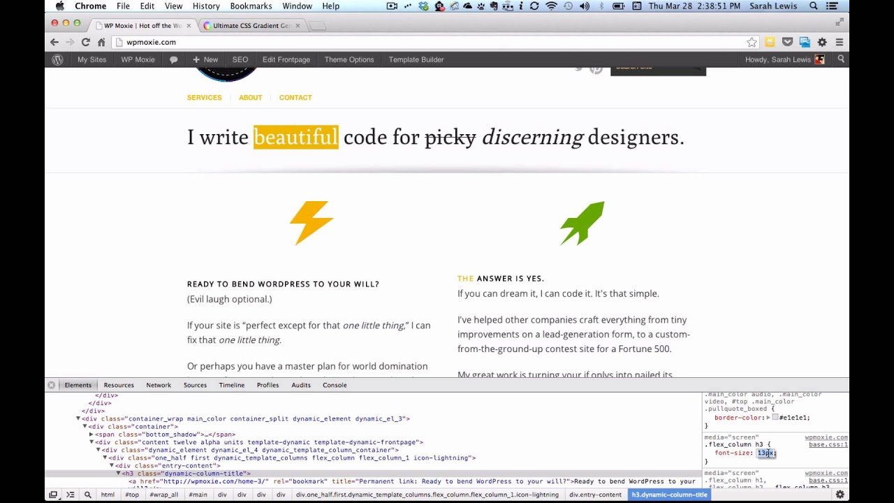 Testing CSS changes with Google Chrome