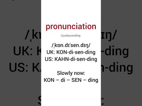 Word of the day/Condescending #vocabulary #antonyms #synonyms #condescending #grammar #meaning
