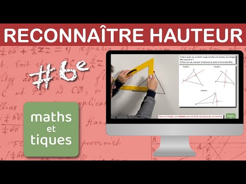 Reconnaître une HAUTEUR dans un triangle - Sixième