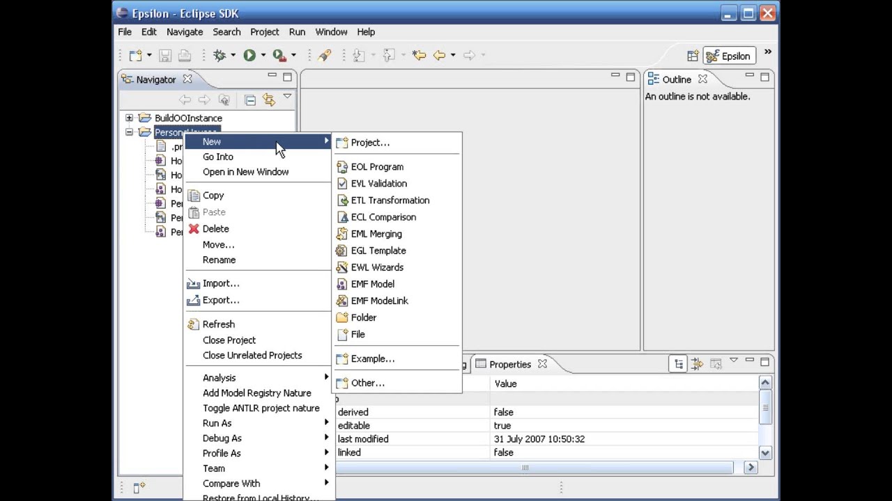 Establishing links between EMF models