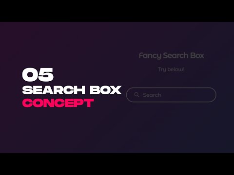 05 Search Box Concept | How To Design Search Box Using Html, Css And Javascript