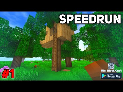 Mini block Craft : Survival speedrun || Part - 1 gameplay