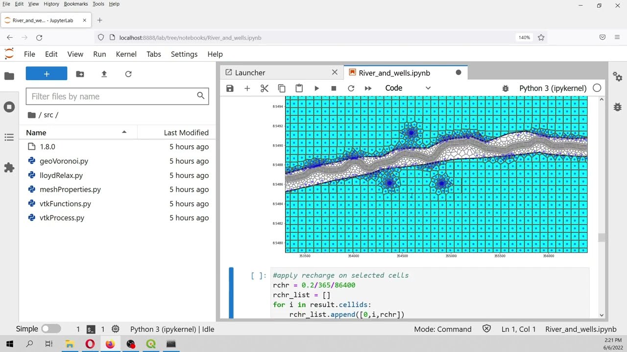River-Well-Aquifer Geospatial MODFLOW 6 Groundwater Flow Model with Voronoi Mesh - Tutorial