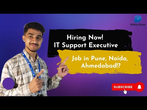 Hiring IT Support Executive | Pune, Noida, Ahmedabad | Salary ₹18,000 | Apply Now #jobs #youtube