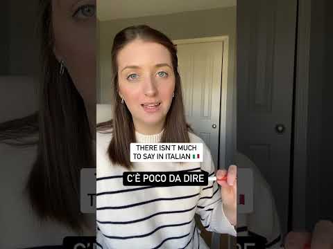 There isn’t much to say in Italian #learnitalian #shorts