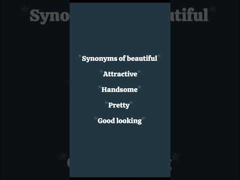 Synonyms Of Beautiful #english #englishgrammar #englishspeaking