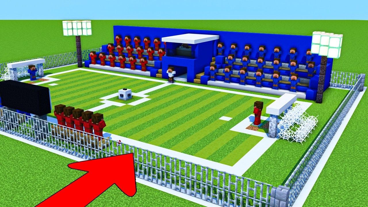 How To Build a Football Field In Minecraft - Minecraft Builders