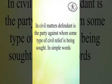 Meaning of the term Defendant | Adv Melisa Rodrigues