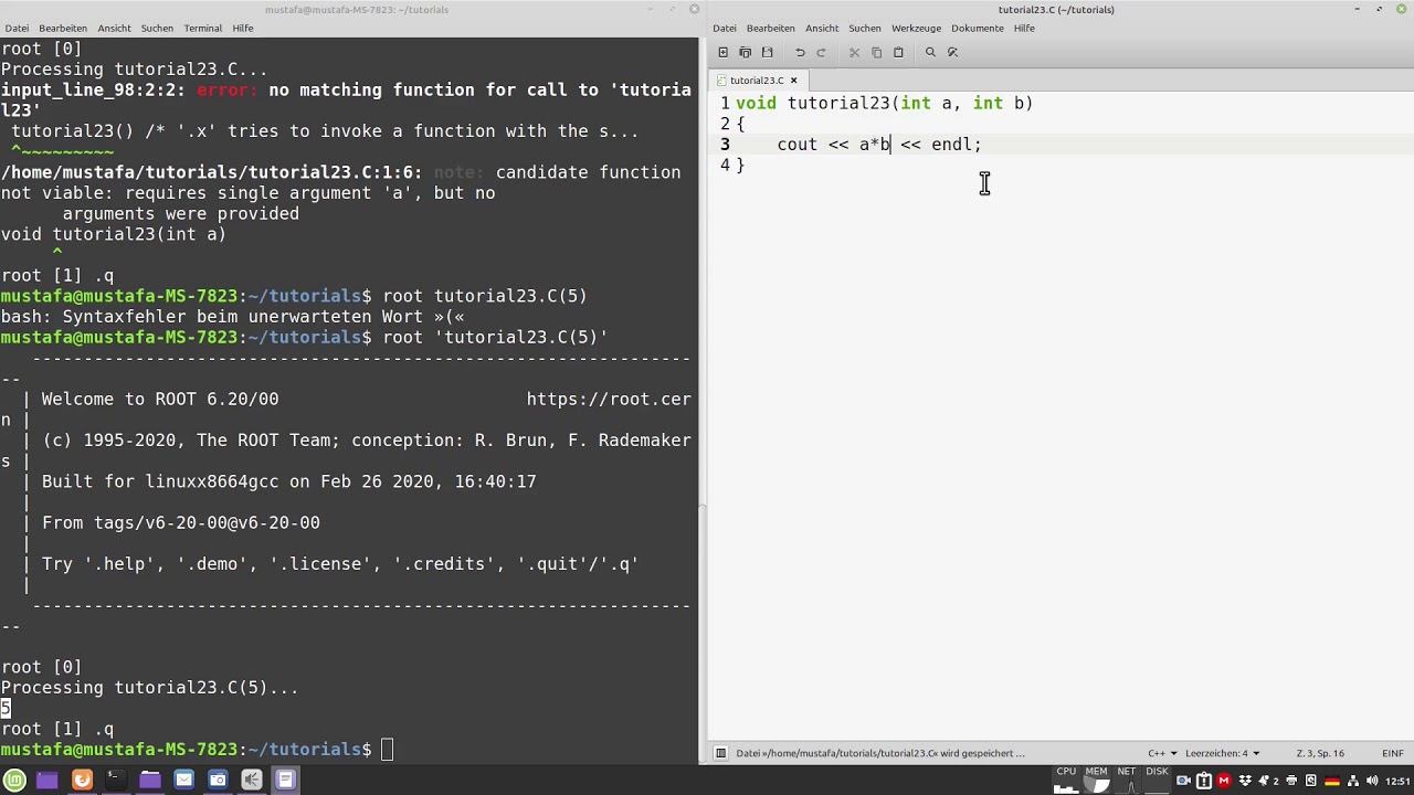 CERN ROOT Tutorial 24: Using Input Parameters