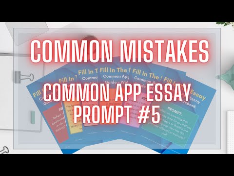 COMMON MISTAKES in Prompt #5 Common App Essay #shorts