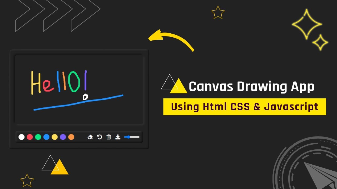 HTML5 Canvas Drawing App | Canvas & JS Drawing App | Create a drawing app
