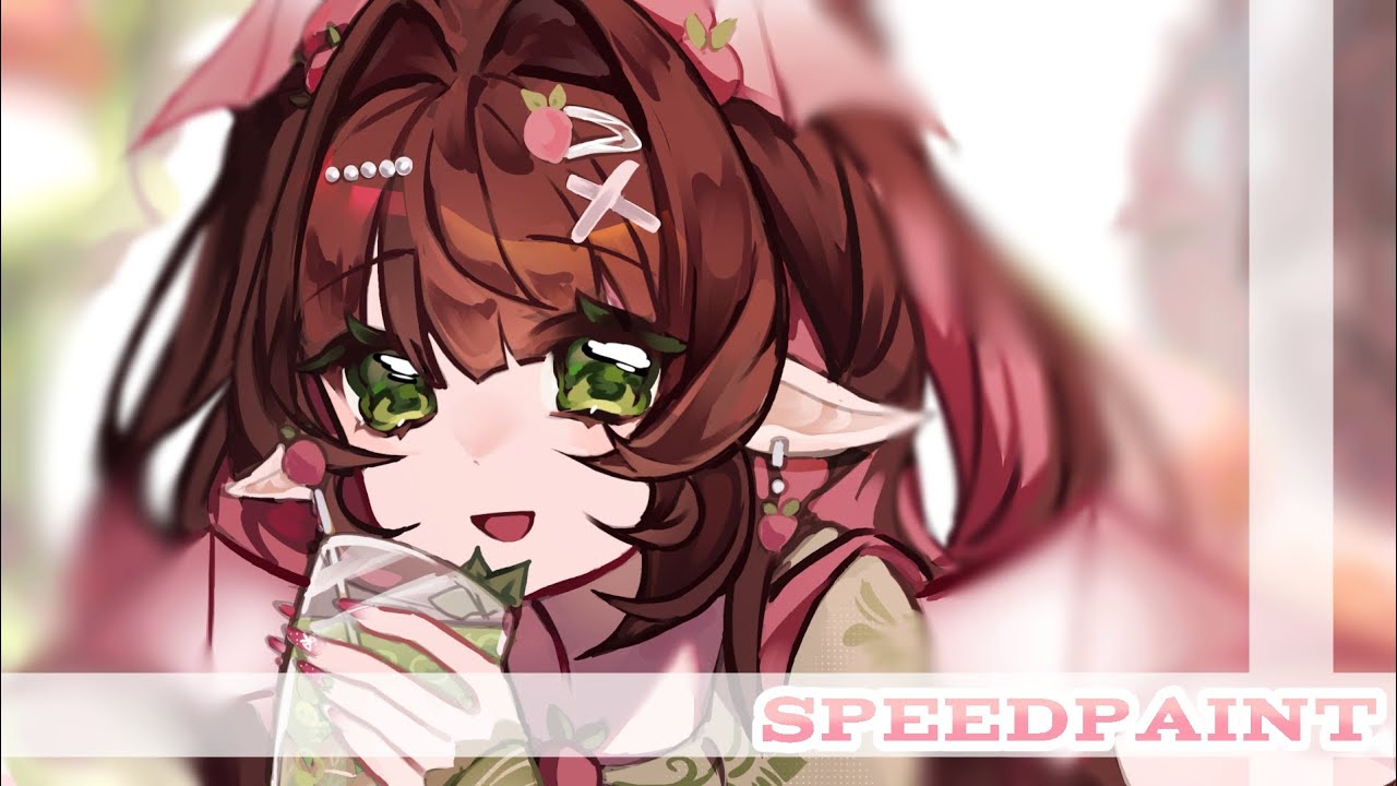 Strawberry Soda🍓 Commission [SPEEDPAINT] •Krita