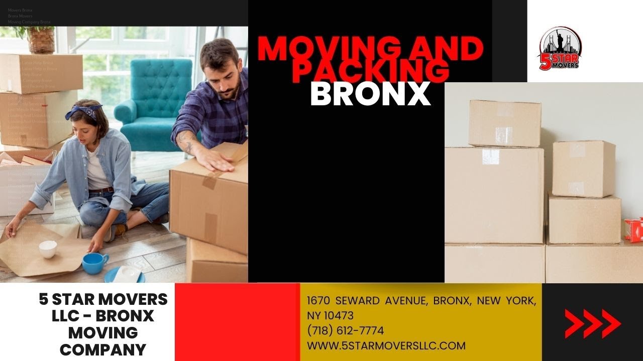 Moving and Packing Bronx | 5 Star Movers LLC - Bronx Moving Company | www.5starmoversllc.com