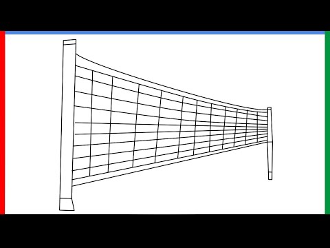 How to draw a Volleyball Net Step by Step for Beginners