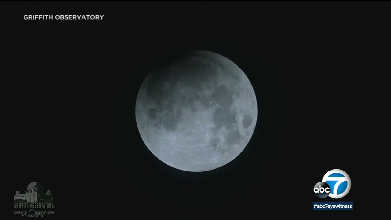 Video: Partial lunar eclipse visible from Griffith Observatory l ABC7