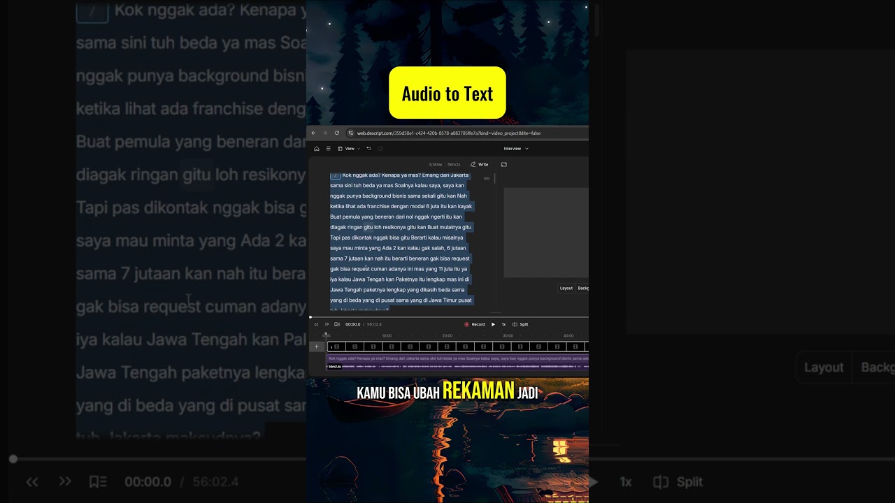 Transcribe audio jadi text dalam sekejap #transcribe #ai #recording