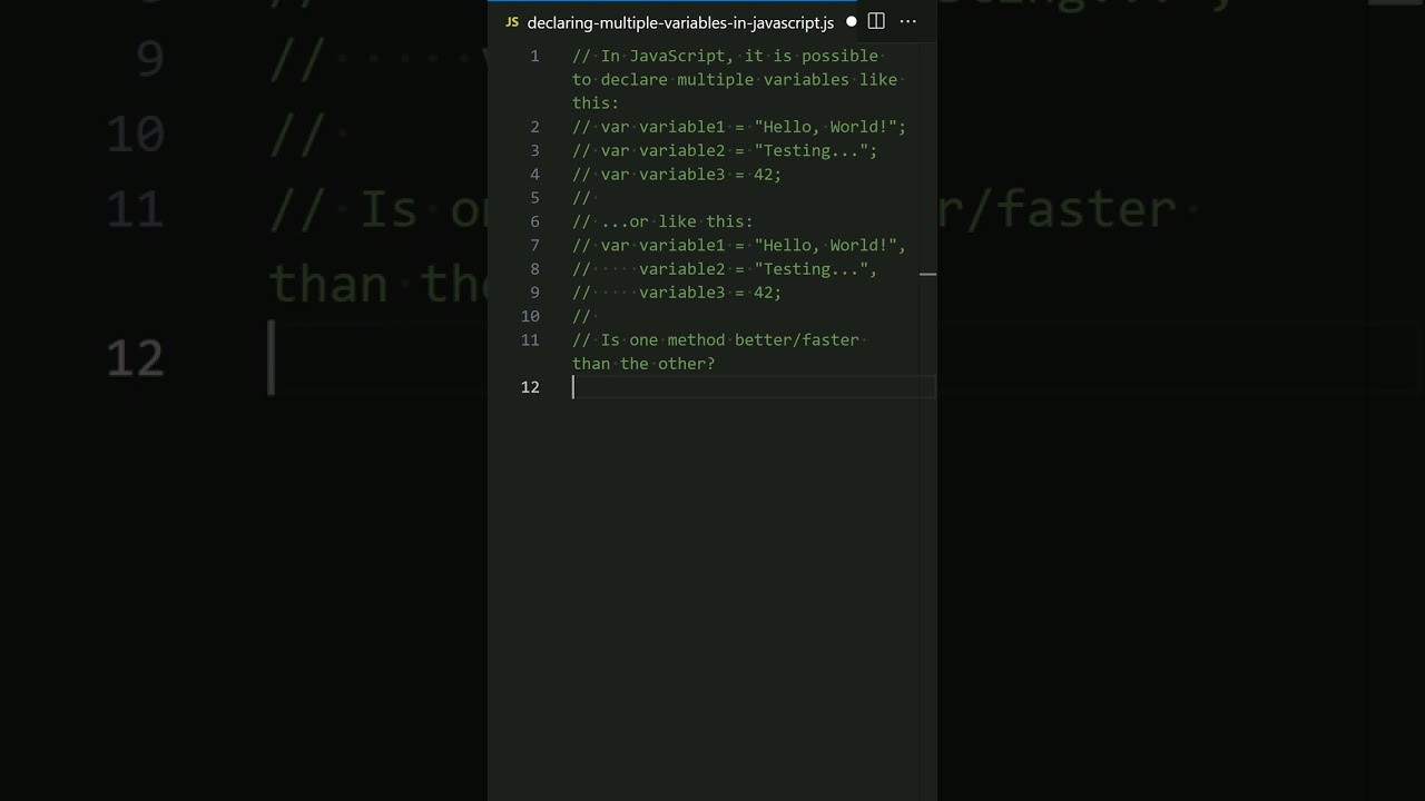 performance - Declaring multiple variables in JavaScript