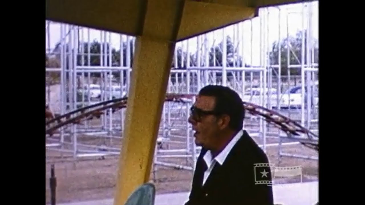 Lon Chaney, Jr. signing autographs and chatting with fans at Western Playland, 1964