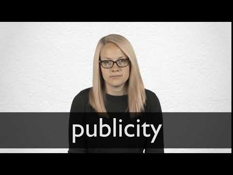 PUBLICITY——含义、同义词和翻译| 柯林斯英语词典资源
