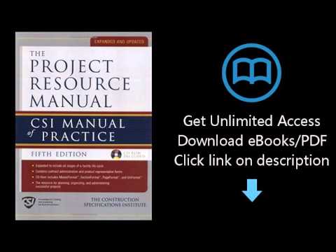 Download The Project Resource Manual: CSI Manual of Practice PDF