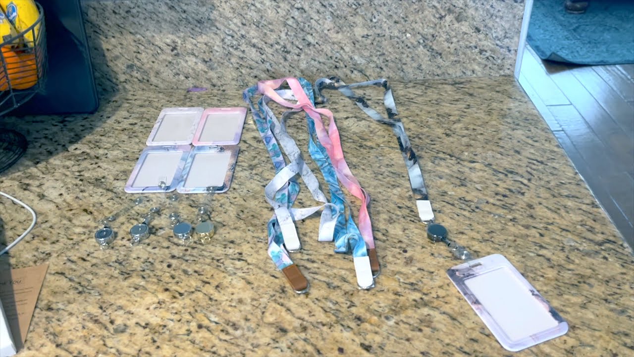 5 Set Marble Teacher Lanyard with ID Holder Retractable Lanyards for ID Badges (Review)