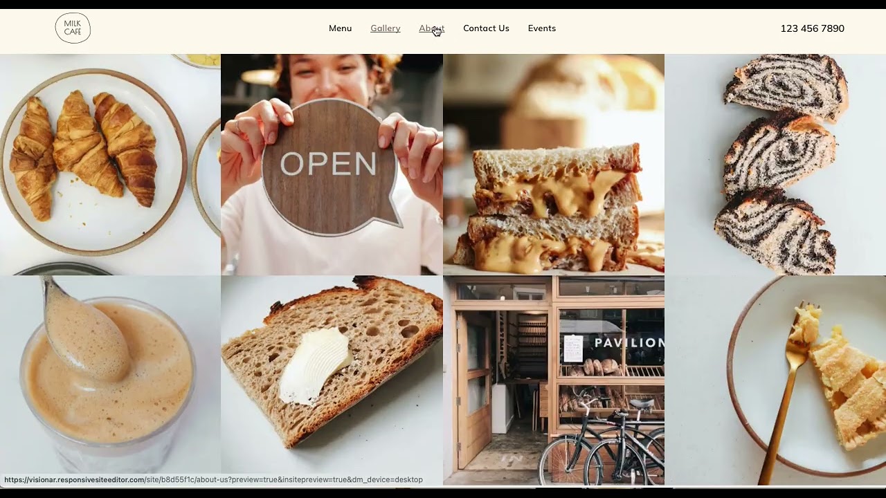 Coffee Shop bakery Restaurant Website Template