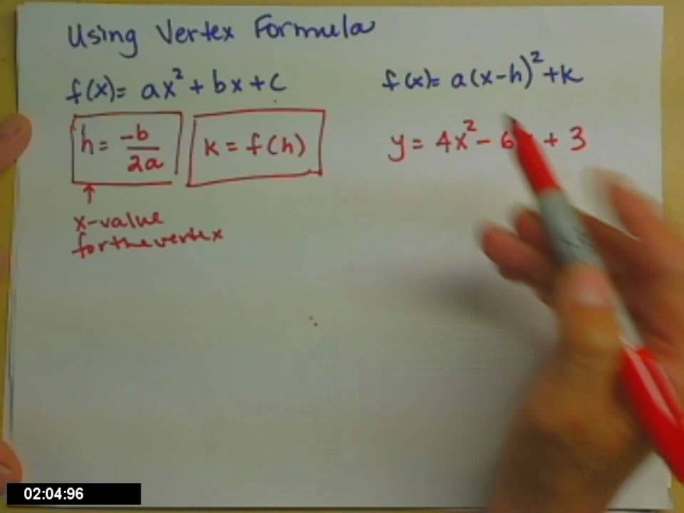 Vertex Formula