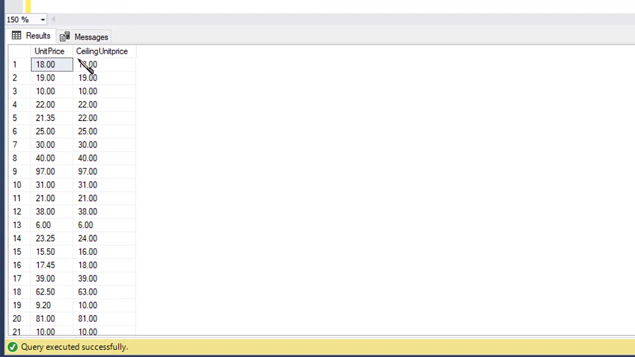 SQL | CEILING & FLOOR