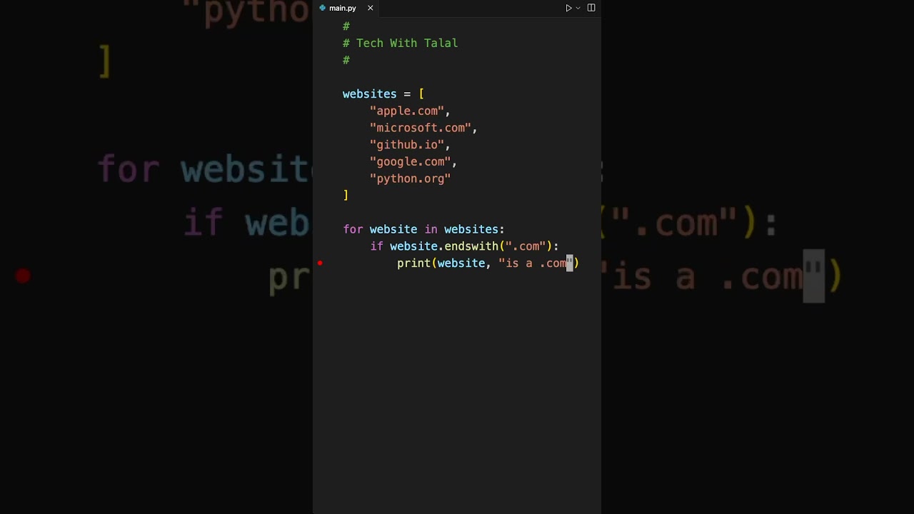 How to use endswith() to check items in a list #python #pythonlearning #programming