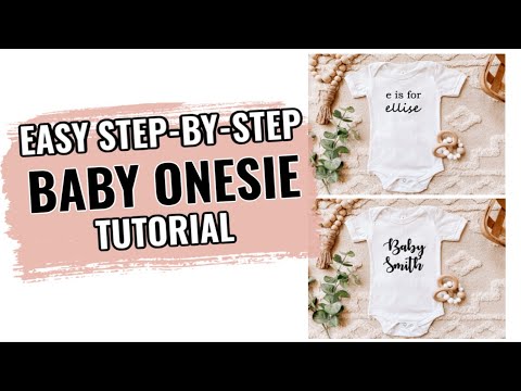 How To Make A DIY Baby Onesie With Silhouette Cameo | Easy Step-By-Step Tutorial | Cayce Anne