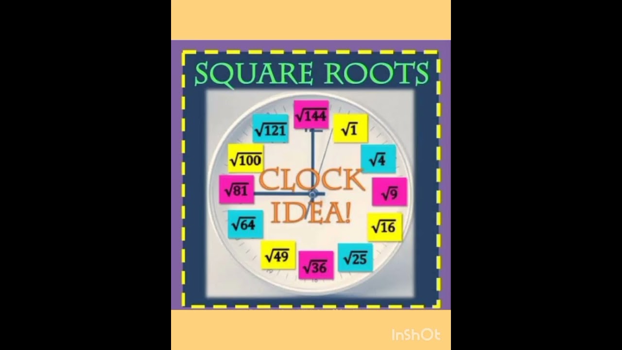 Square Root Clock Time maths project / TLM / Activity