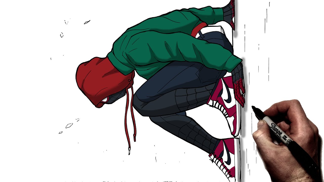 How To Draw Miles Morales (Leap of Faith) Step By Step | Into The Spiderverse