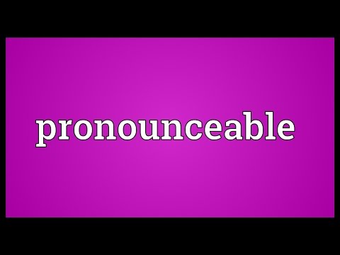 Pronounceable Meaning