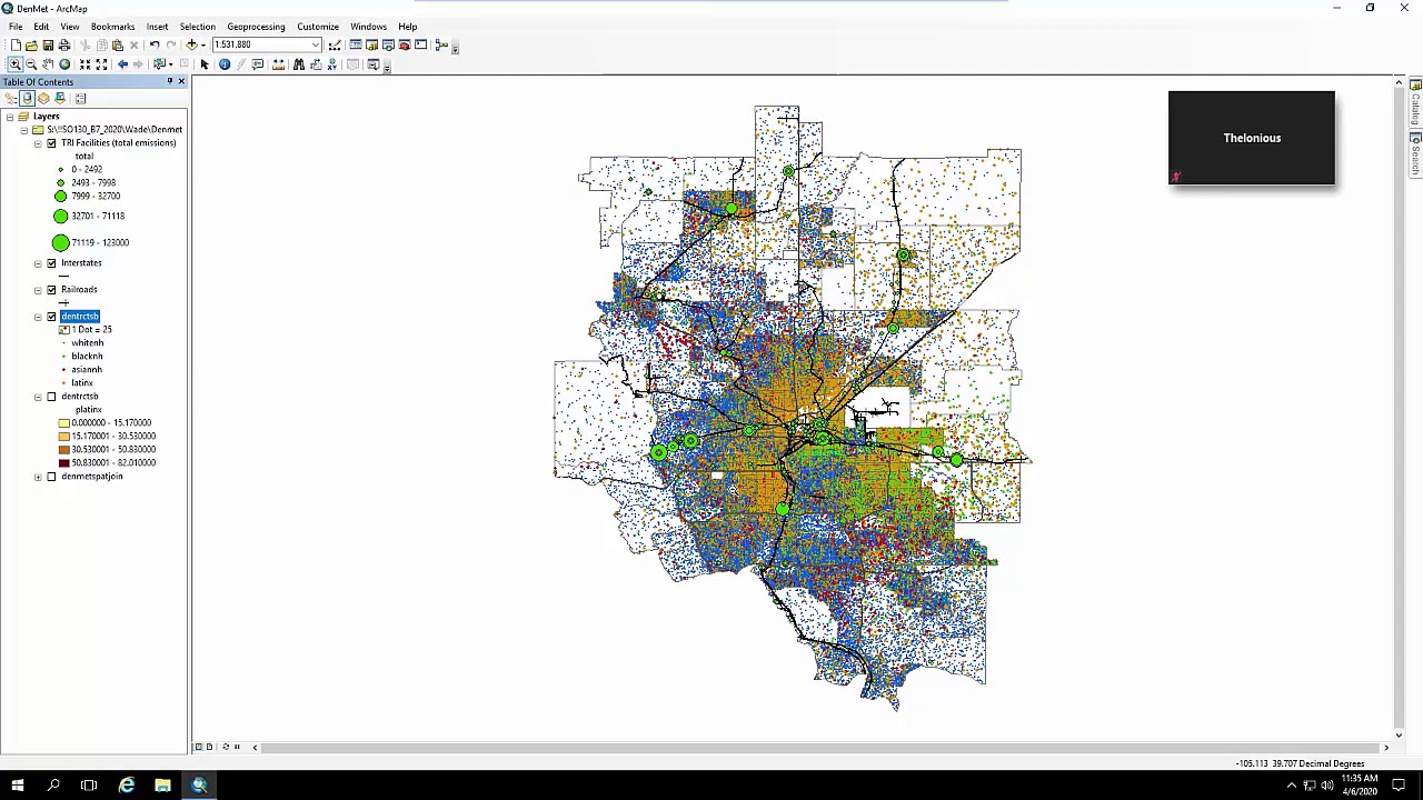 Dot density map for race/ethnicity