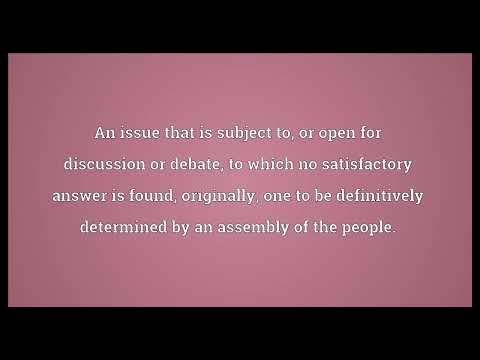 Moot point Meaning