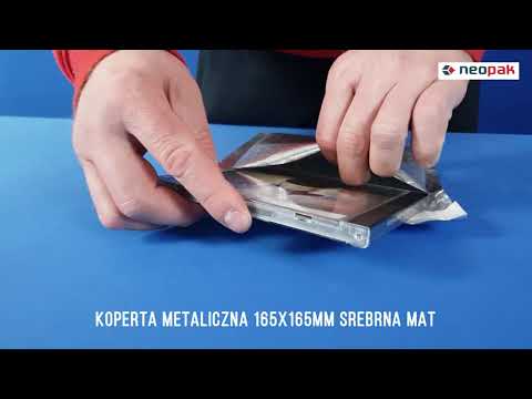 Koperta metaliczna 165x165mm srebrna mat