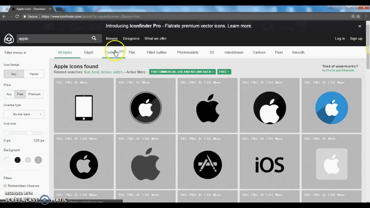 Using Iconfinder.com to Search and Download Icons