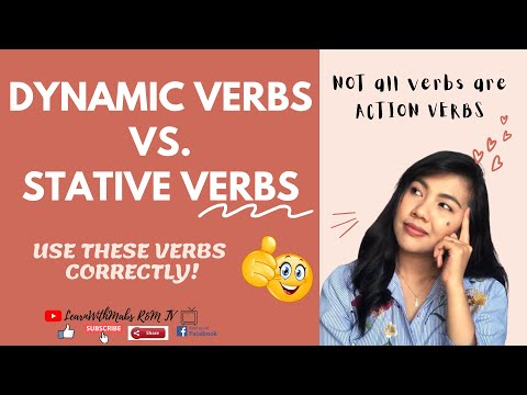 DIFFERENCE BETWEEN STATIVE VERBS AND DYNAMIC VERBS | Not ALL VERBS are ACTION verbs