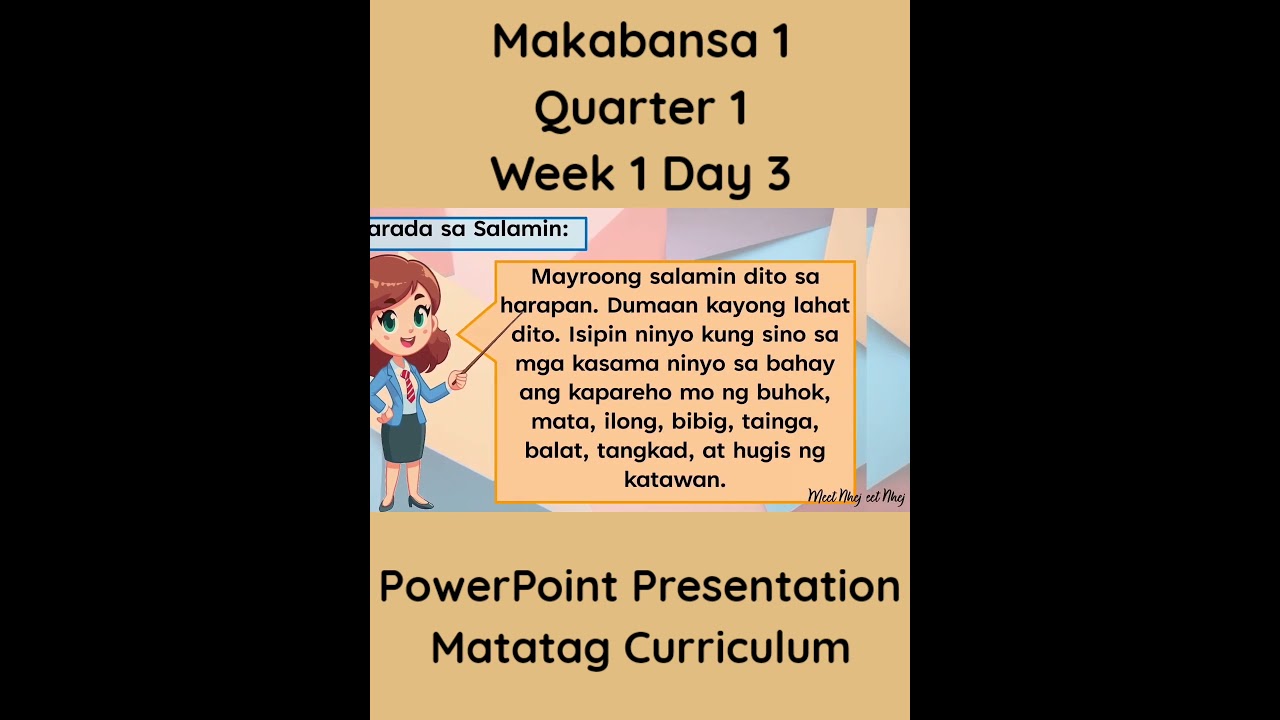 Makabansa 1 Matatag Curriculum PowerPoint Presentation Quarter 1 Week 1 Day 3 #grade1matatag #ppt