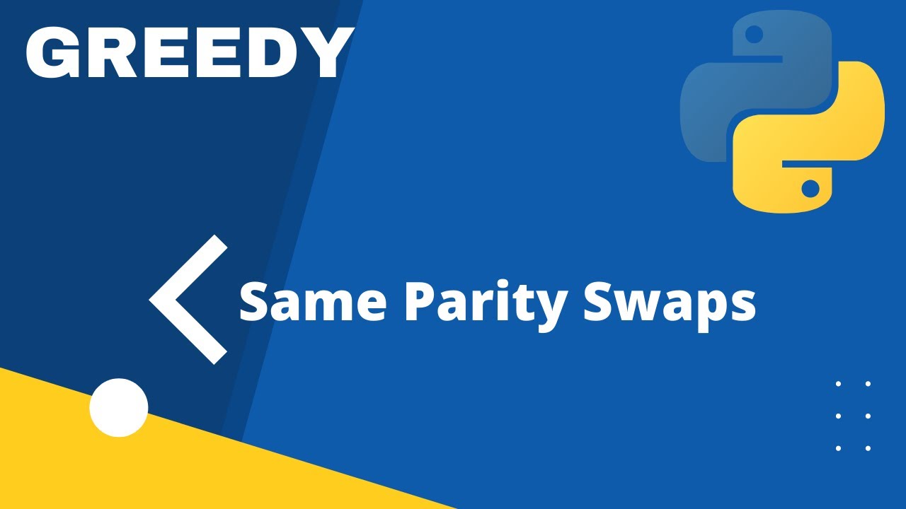 Same Parity Swaps in Binary String | Greedy | Python Solution