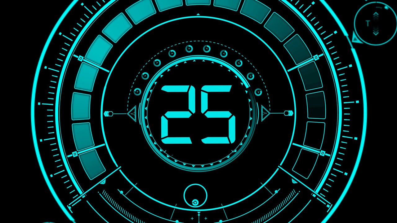 Countdown Timer 25 sec ( v 469 ) Circle Timer with timer sound effects HD 4k