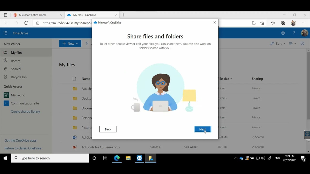 Setup OneDrive with folder redirection