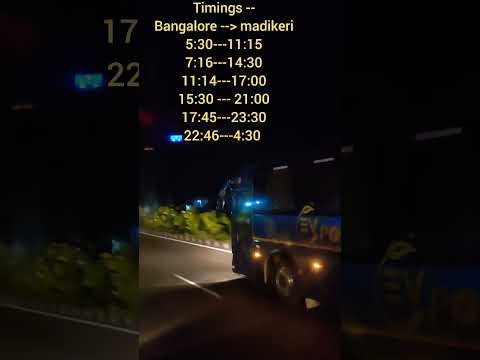 #EV POWER KSRTC Buses from #MADIKERI to #Bangalore