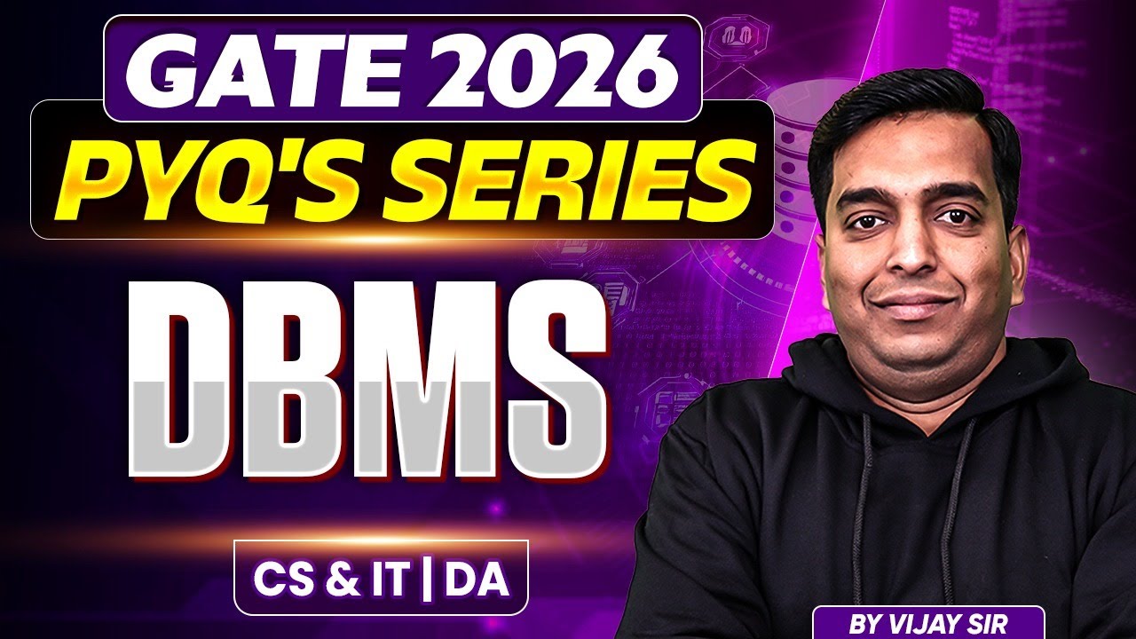 GATE 2026 | DBMS | PYQ's | CS & IT | DA