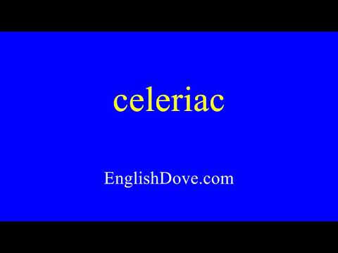 How to pronounce celeriac in American English