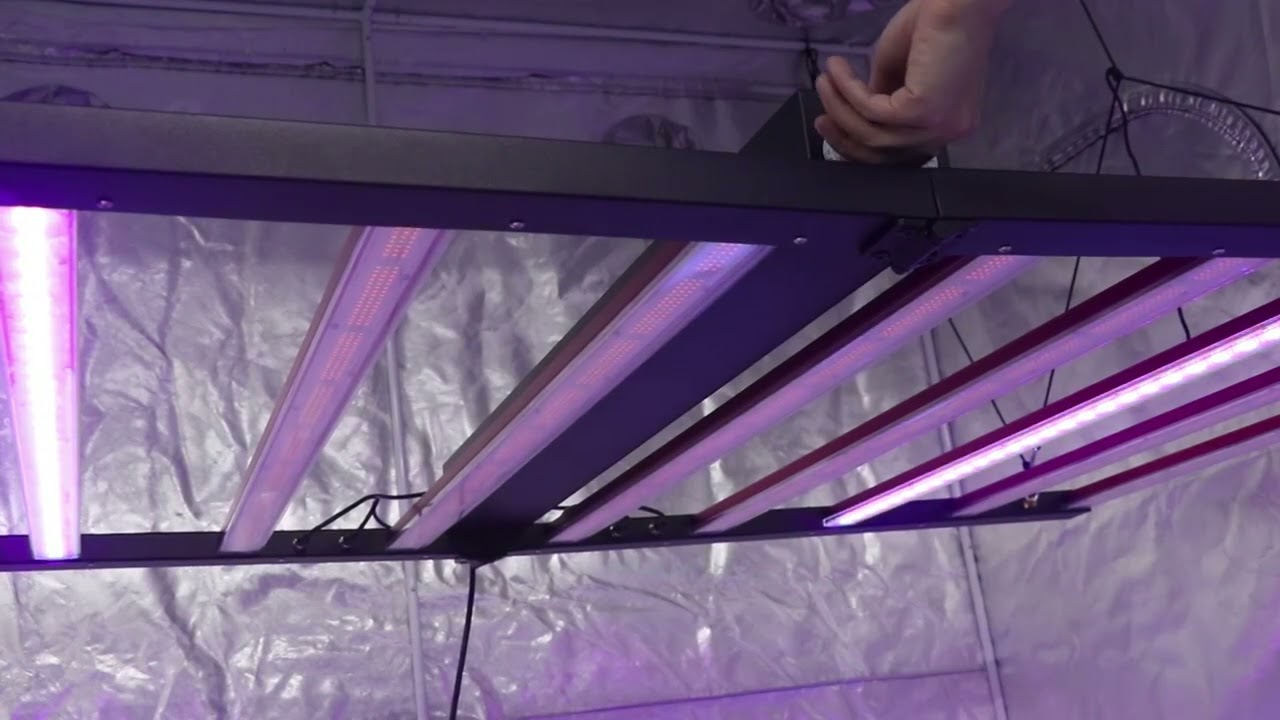 Double Dimmer Control 10 Bars Foldable LED Grow Light with UV IR