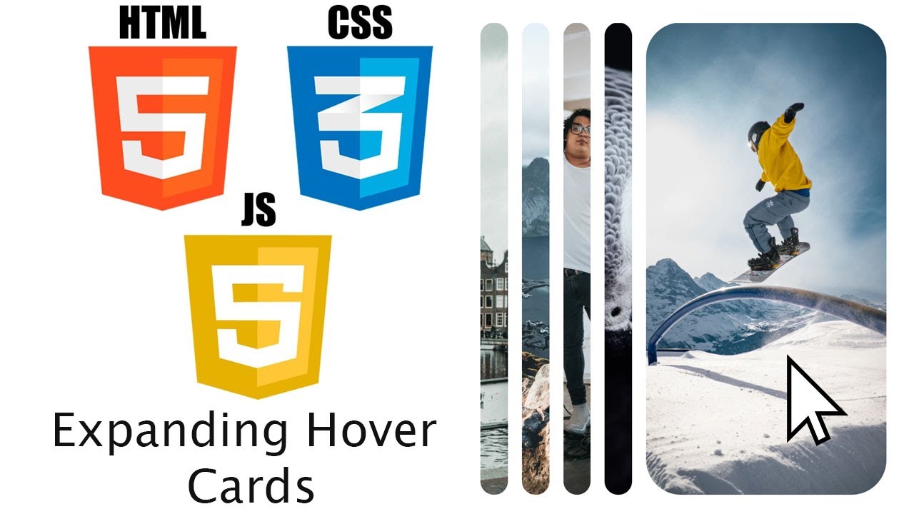 HTML Expanding Hover Cards | HTML CSS Javascript |