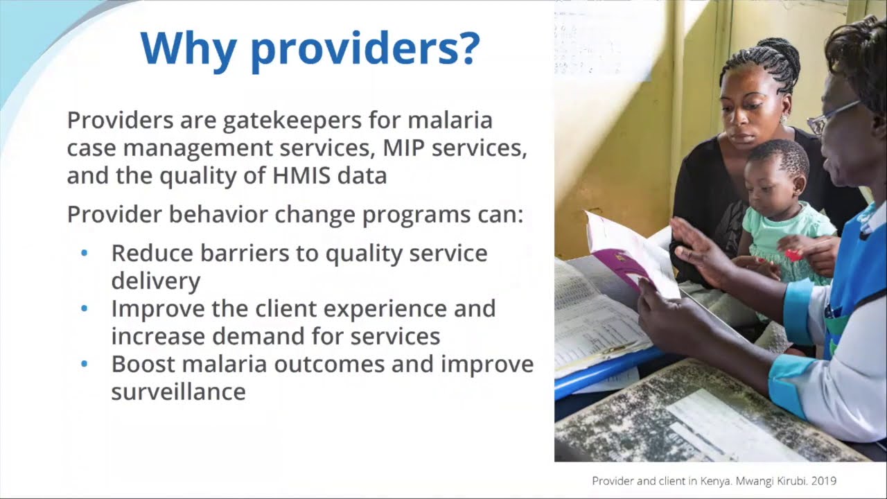 Improving Provider Behaviors Related to Malaria: A Blueprint