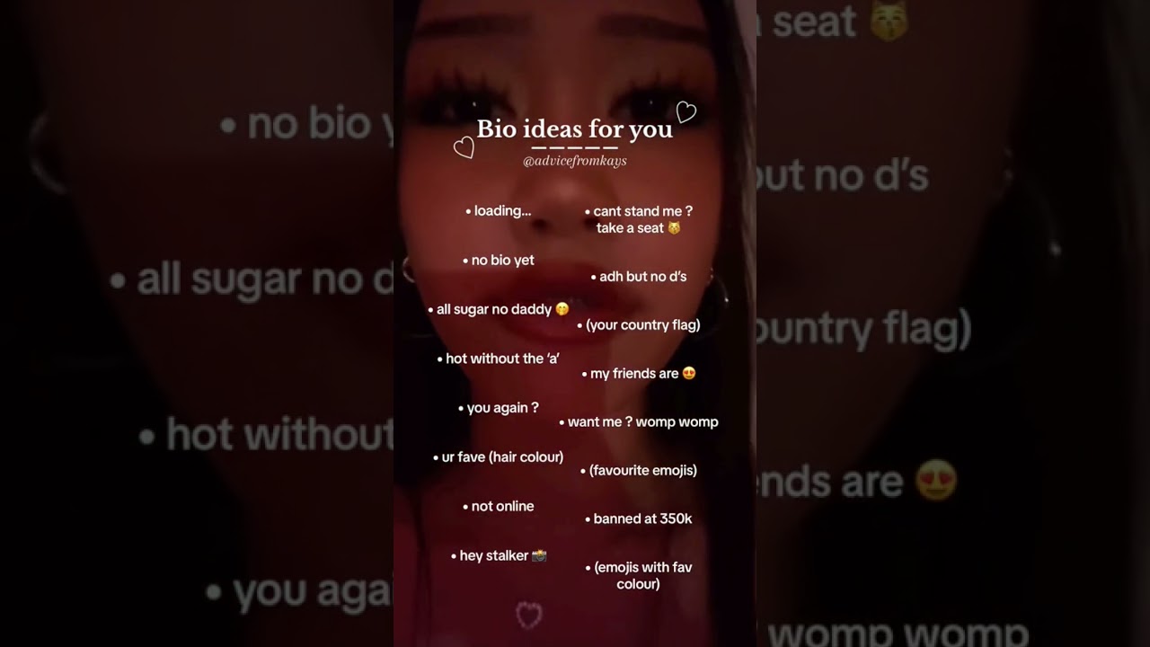 bio ideas 4 u! (idk what to post) #aesthetic #tips #lolabekka #bio #ideas